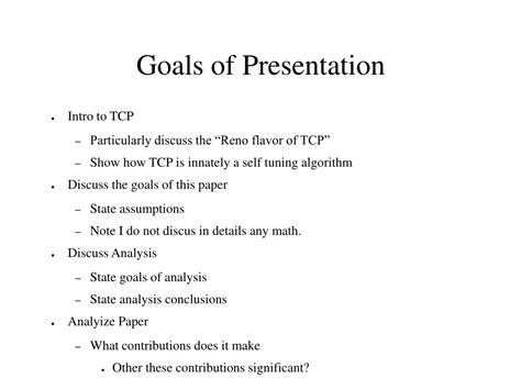 Ppt Modeling Tcp Throughput Exploring The Reno Flavor With Empirical Validation Powerpoint