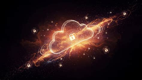 Secure Cloud Computing Digital Data Protection And Network Security Stock Video Video Of