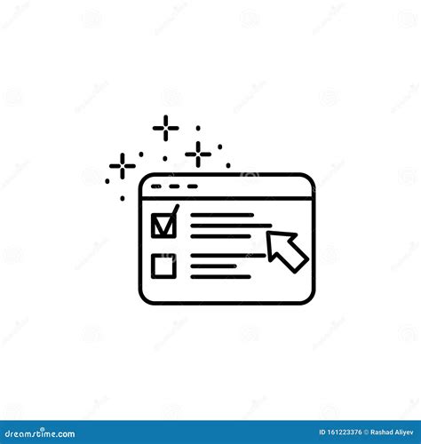 Website Test Cursor Icon Simple Line Outline Vector Of Online