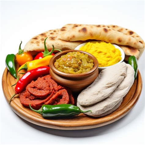 Premium Ai Image National Food Of Eritrea With White Background High