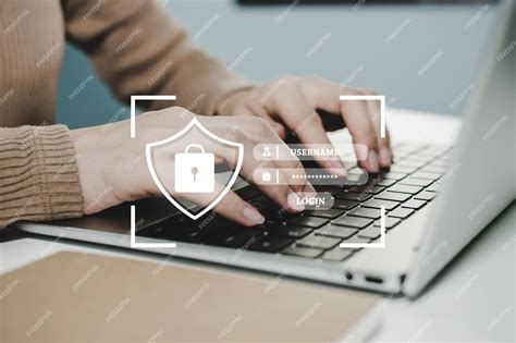 Premium Photo Network Security Business People Hand Entering Password Code On Laptop Computer