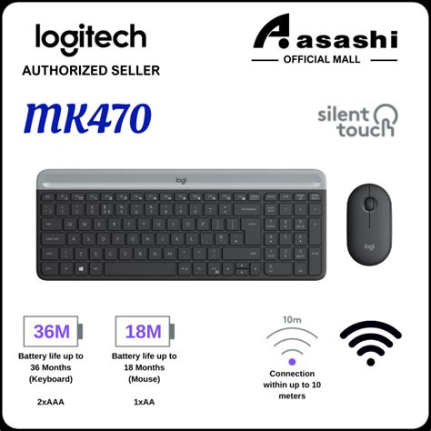 Logitech Mk470 Slim Wireless Keyboard And Mouse Combo 920 009182 920 009183 Lazada