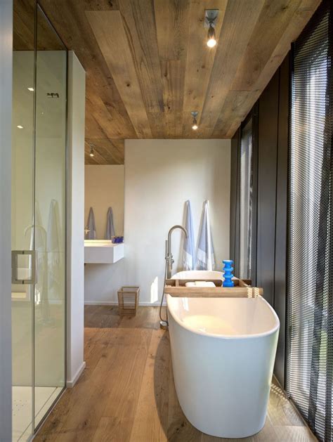 20 Wooden Ceilings Bathroom Ideas Housely