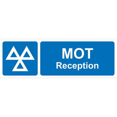 Mot Reception Sign Rigid Pvc Board 600mm X 200mm Rsis