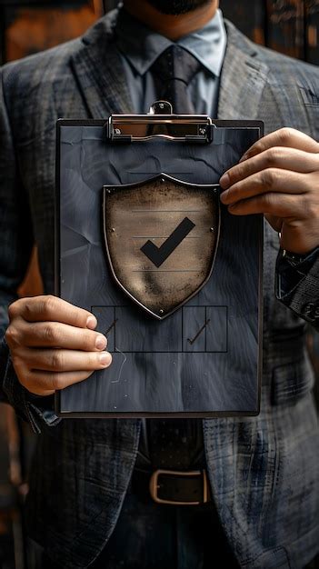 Photo Realistic It Auditor With Checklist And Shield On Dreamy