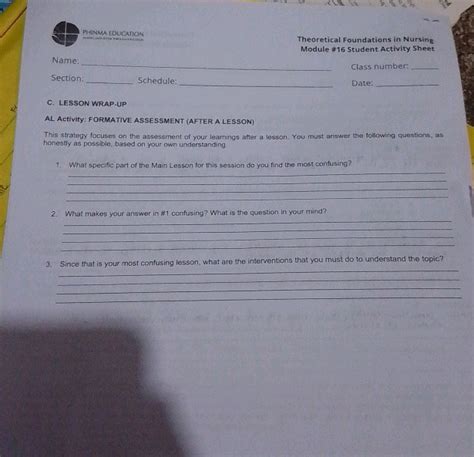 Name Section Schedule Class Number Studyx