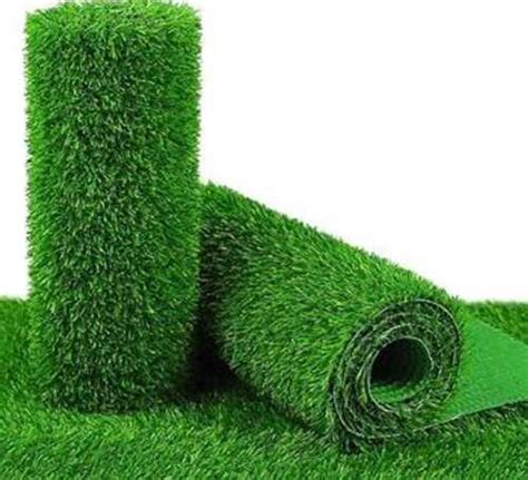 Light Weighted Rectangular Slip Resistant Green Plastic Artificial Grass For Decoration At Best
