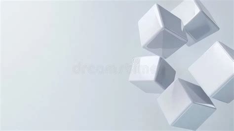 Abstract Arrangement Of Floating Cubes In Varying Shades And Sizes Creates A Modern Design On A