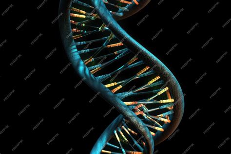 Premium Ai Image Dna Double Helix With Complementary Base Pairs And Bases Visible Created With