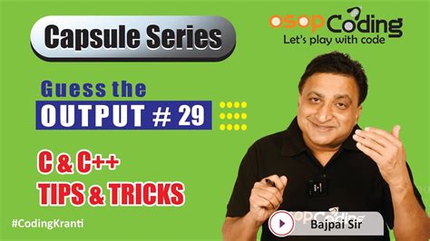 Tricky Output29 Tips And Tricks Of C And C Campus Technical Placements Tips Osopcoding