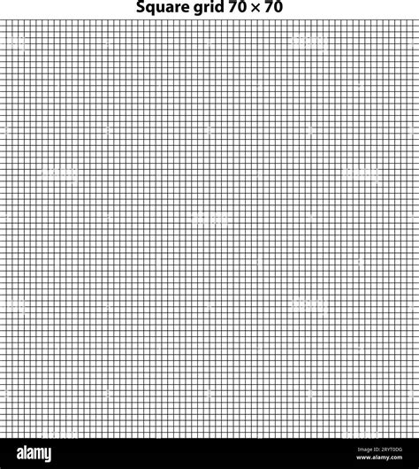 Square Grid With 70 By 70 Squares Grid Texture Background Vector Illustration White Backdrop