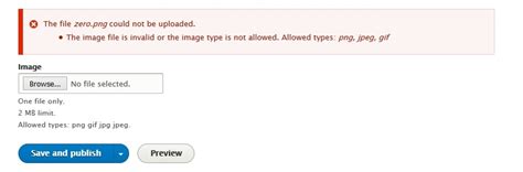 incorrect node create validation error when an invalid image is attached to a field [ 2377747