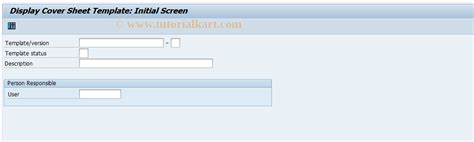 CG C SAP Tcode Display Cover Sheet Template CG C SAP Tcode Display Cover Sheet Template