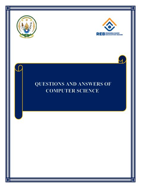 Questions And Answers Of Computer Science Pdf Computer Program Programming
