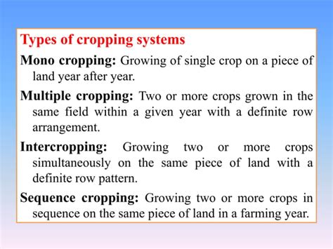 Rice Based Cropping System Pptx Agriculture Industries