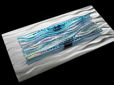 Contemporary Glass Wall Art Fused Glass And Metal Wall Art By Kim Merriman Art
