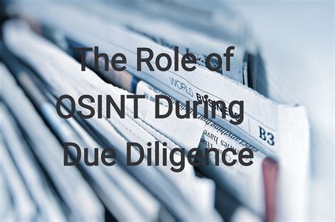 8 Types Of Due Diligence Using Osint