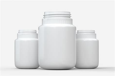Premium Photo 3d Rendering White Medicine Bottle Pill Bottle