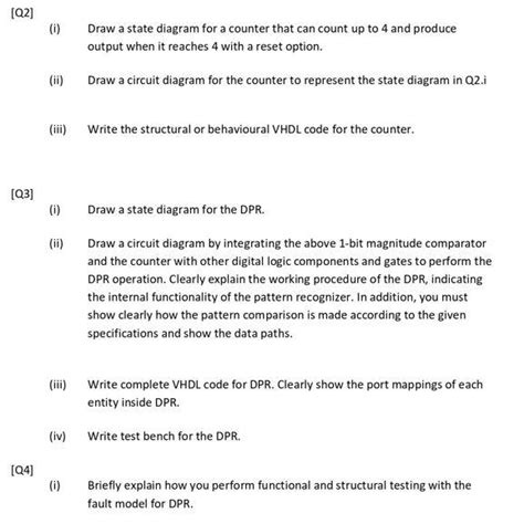 Solved Digital Pattern Recognizer Dpr The Following