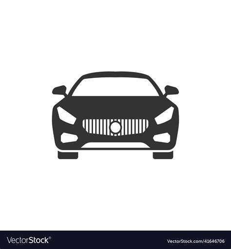 Car Front View Vector