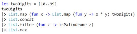 Jeremy Bytes Functional Practice Euler Problem 4 In F Palindromes