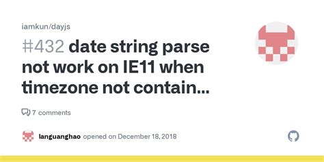 Date String Parse Not Work On Ie11 When Timezone Not Contain Colon · Issue 432 · Iamkundayjs