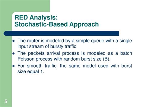 Ppt Red Performance Evaluation Using Stochastic Modelling And Fluid