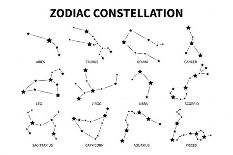 Zodiac Constellation Aries Taurus Graphic Objects ~ Creative Market