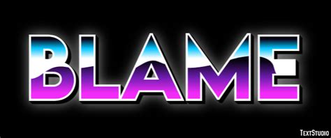 Blame Text Effect And Logo Design Word