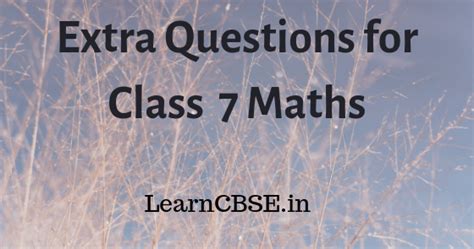 Integers Class 7 Extra Questions