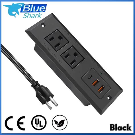 Desktop Hidden Socket Recessed Power Strip Table Outlet Socket Usb C Fast Charge Desk Power