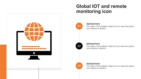 Global Iot And Remote Monitoring Icon PPT Presentation