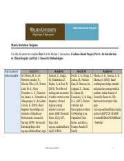EBP Matrix Doc Matrix Worksheet Template Matrix Worksheet Template Use This Document To