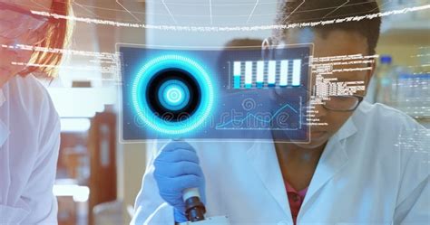 Image Of Graphs Radars Map And Computer Language Diverse Female