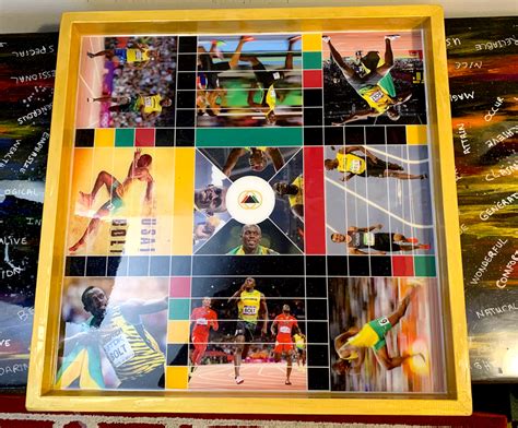 Usain Bolt Art Ludi Board Ray Creates Art