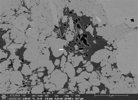 Sem Images Showing Pyrobitumen And Related Pores In Wufeng Longmaxi