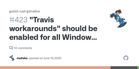 travis workarounds should be enabled for all windows targets when gnu