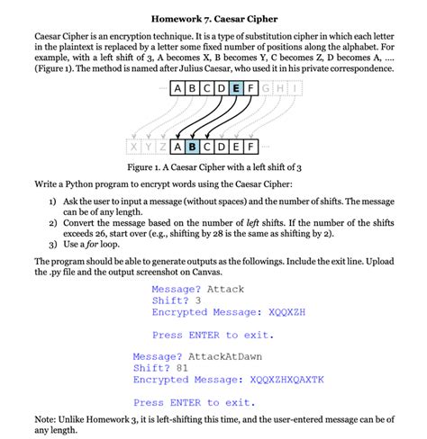 Solved Homework 7 Caesar Cipher Caesar Cipher Is An