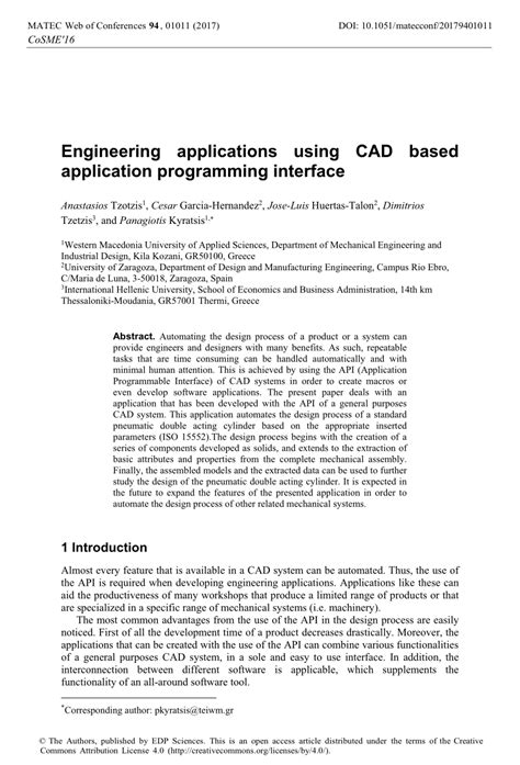 pdf engineering applications using cad based application programming