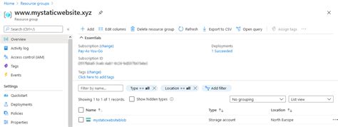 Setting Up A Static Website In Azure