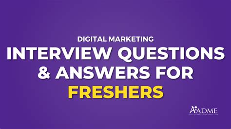 Digital Marketing Interview Questions And Answers For Freshers