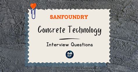 Sanfoundry On Linkedin Concretetechnology Jobinterview Engineering Interviewtips Sanfoundry