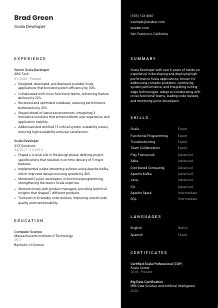 Scala Developer Resume Example