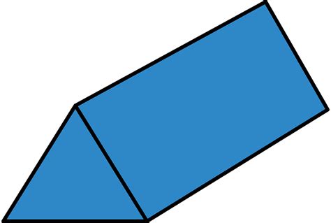 Blue Triangular Prism Free Vector Clipart Images On