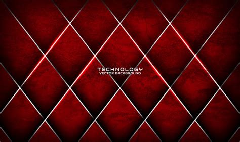 3d 빨간색 거친 그런지 테크노 추상 배경은 은색 마름모 장식으로 어두운 공간에 겹칩니다 배너 전단지 카드 또는 브로셔 표지를 위한 현대적인 그래픽 디자인 요소 컷아웃