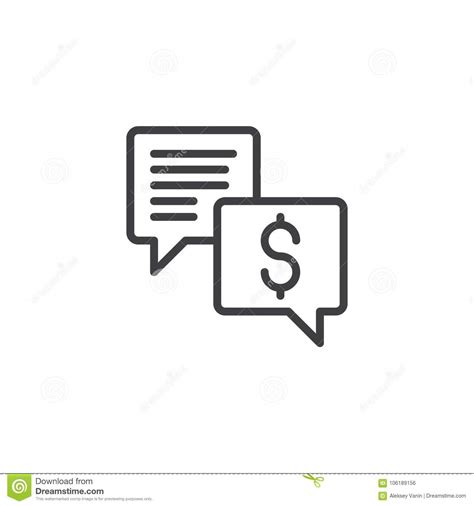 Business Chat Dialogue Line Icon Stock Vector Illustration Of Chat Dialog 106189156