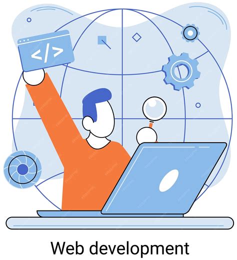 Premium Vector Web Development Metaphor Coding And Programming Responsive Layout Internet Site