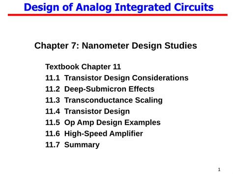 Pdf Design Of Analog Integrated Circuits Dokumentips
