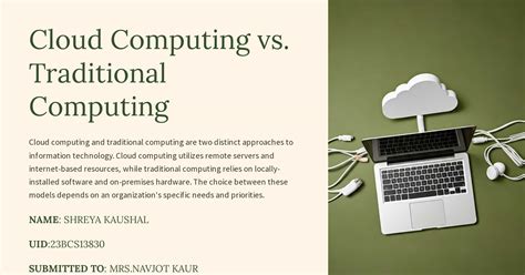 Cloud Computing Vs Traditional Computing