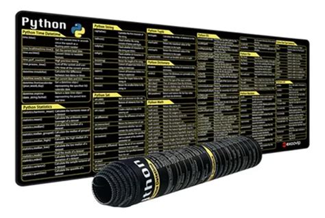 Are Comandos Python Mouse Pad Com Atalhos Mouse Pad De Mercadolivre